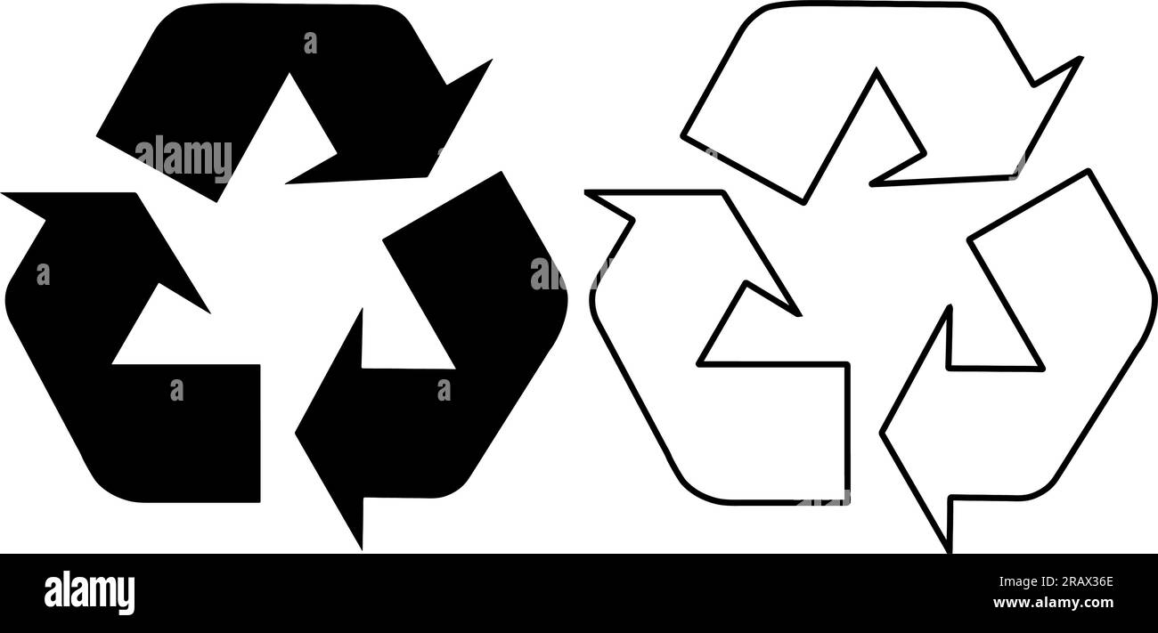 Set of Recycle Icon Silhouette Stock Vector Image & Art - Alamy