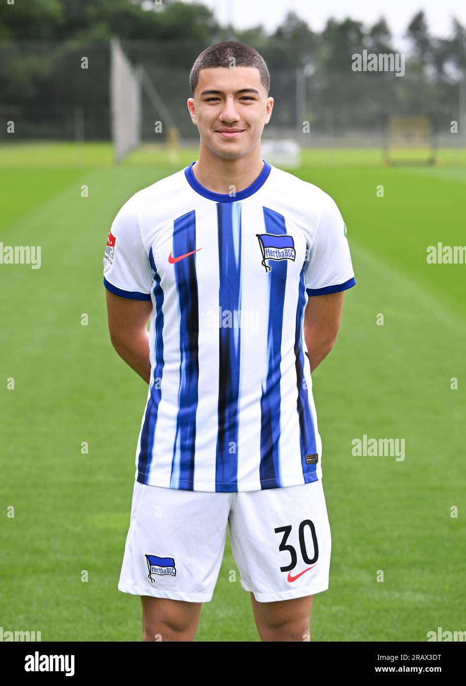 Berlin, Germany. 05th July, 2023. Soccer: 2. Bundesliga, photo session, Hertha BSC on the ...
