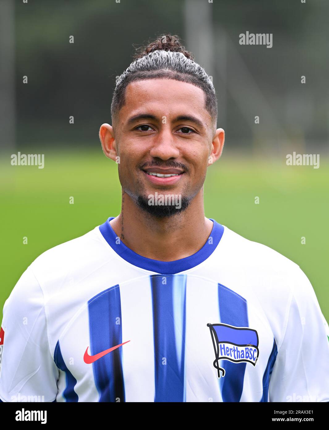 Berlin, Germany. 05th July, 2023. Soccer: 2. Bundesliga, photo session, Hertha BSC on the ...