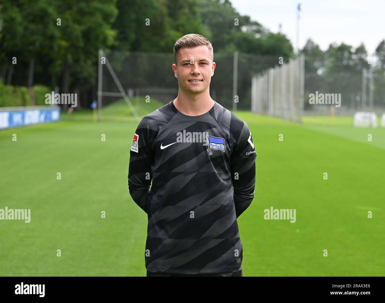 Berlin, Germany. 05th July, 2023. Soccer: 2. Bundesliga, photo session, Hertha BSC on the ...