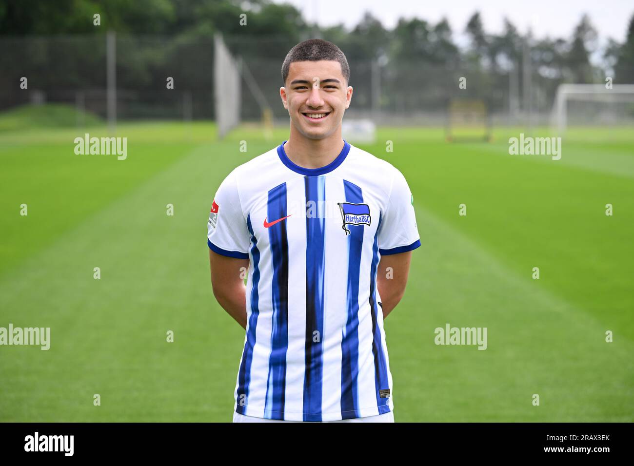 Berlin, Germany. 05th July, 2023. Soccer: 2. Bundesliga, photo session, Hertha BSC on the ...