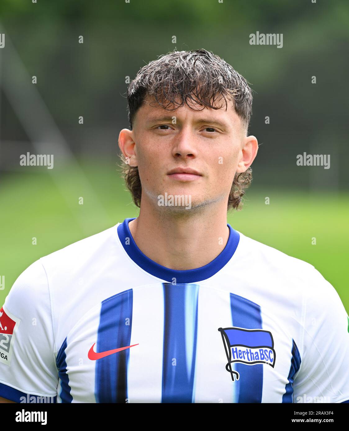 Berlin, Germany. 05th July, 2023. Soccer: 2. Bundesliga, photo session, Hertha BSC on the ...