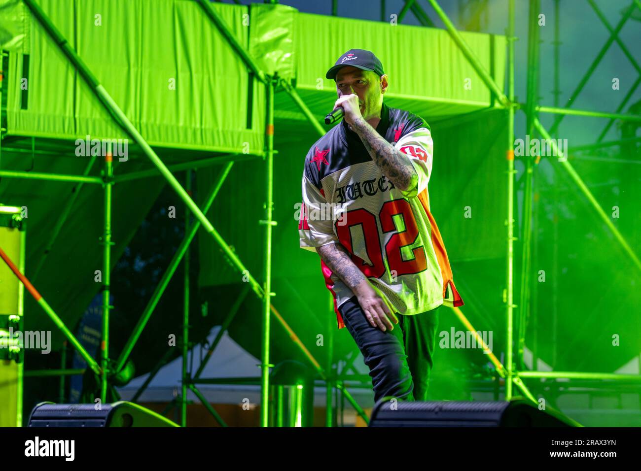 Arena Estiva Fiera, Bergamo, Italy, July 04, 2023, Fabri Fibra during ...