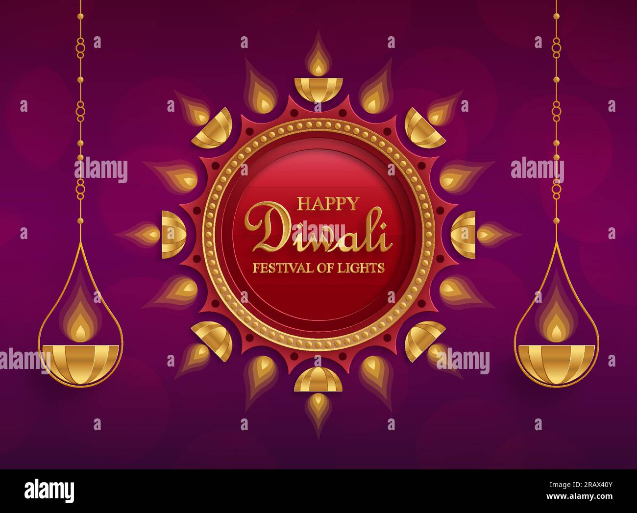 Happy Diwali vector illustration. Festive Diwali and Deepawali card ...