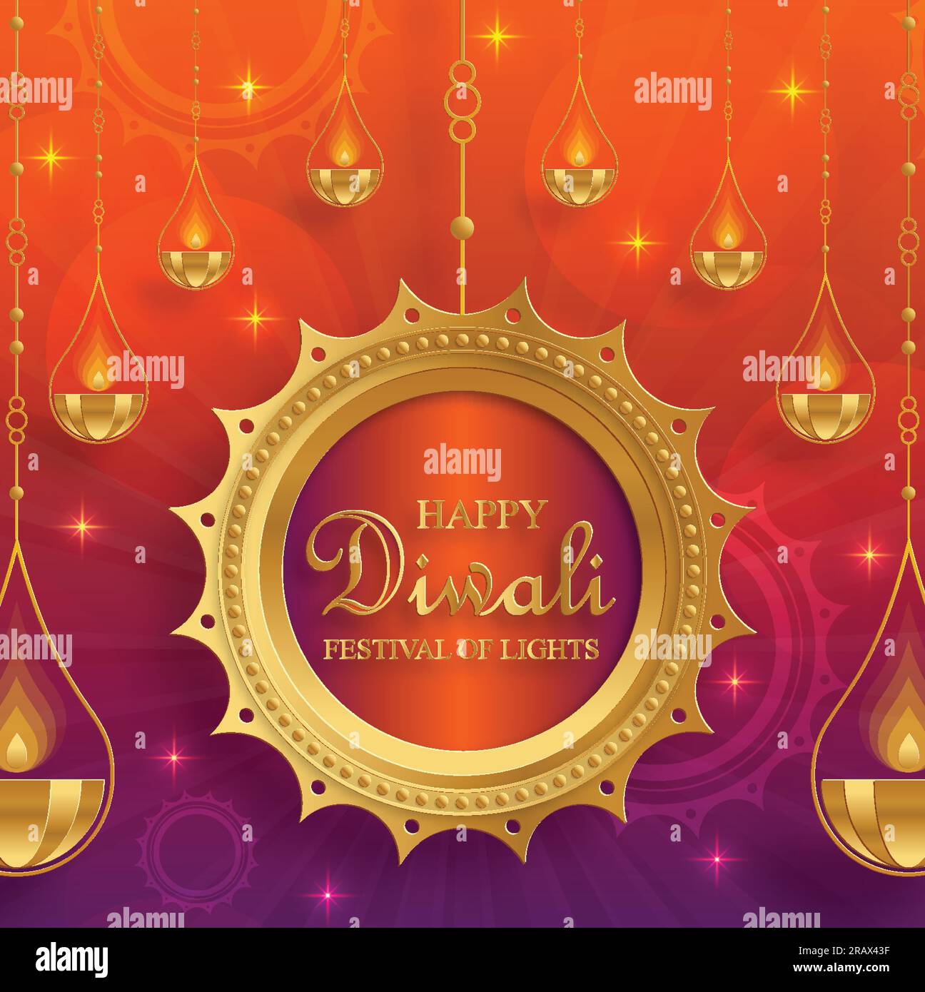 Happy Diwali vector illustration. Festive Diwali and Deepawali card ...