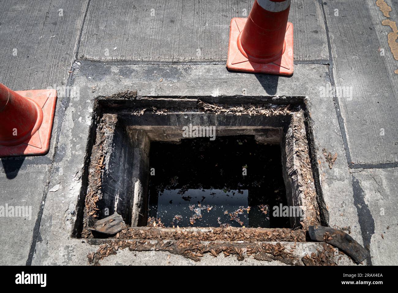 Bangkok, Thailand. 06th July, 2023. General view of a city drain in ...