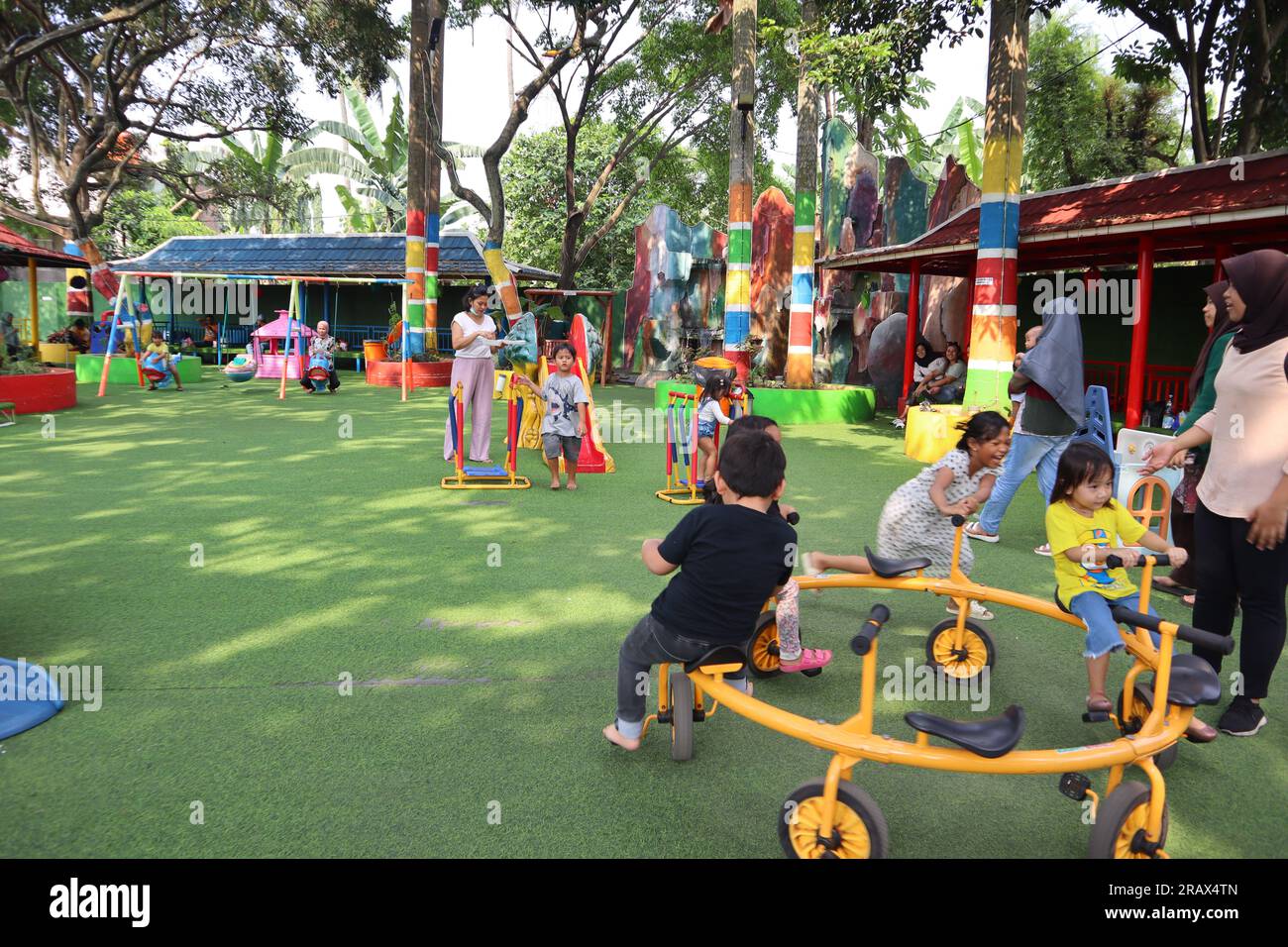 There are many kinds of outdoor playgrounds for children Stock Photo - Alamy