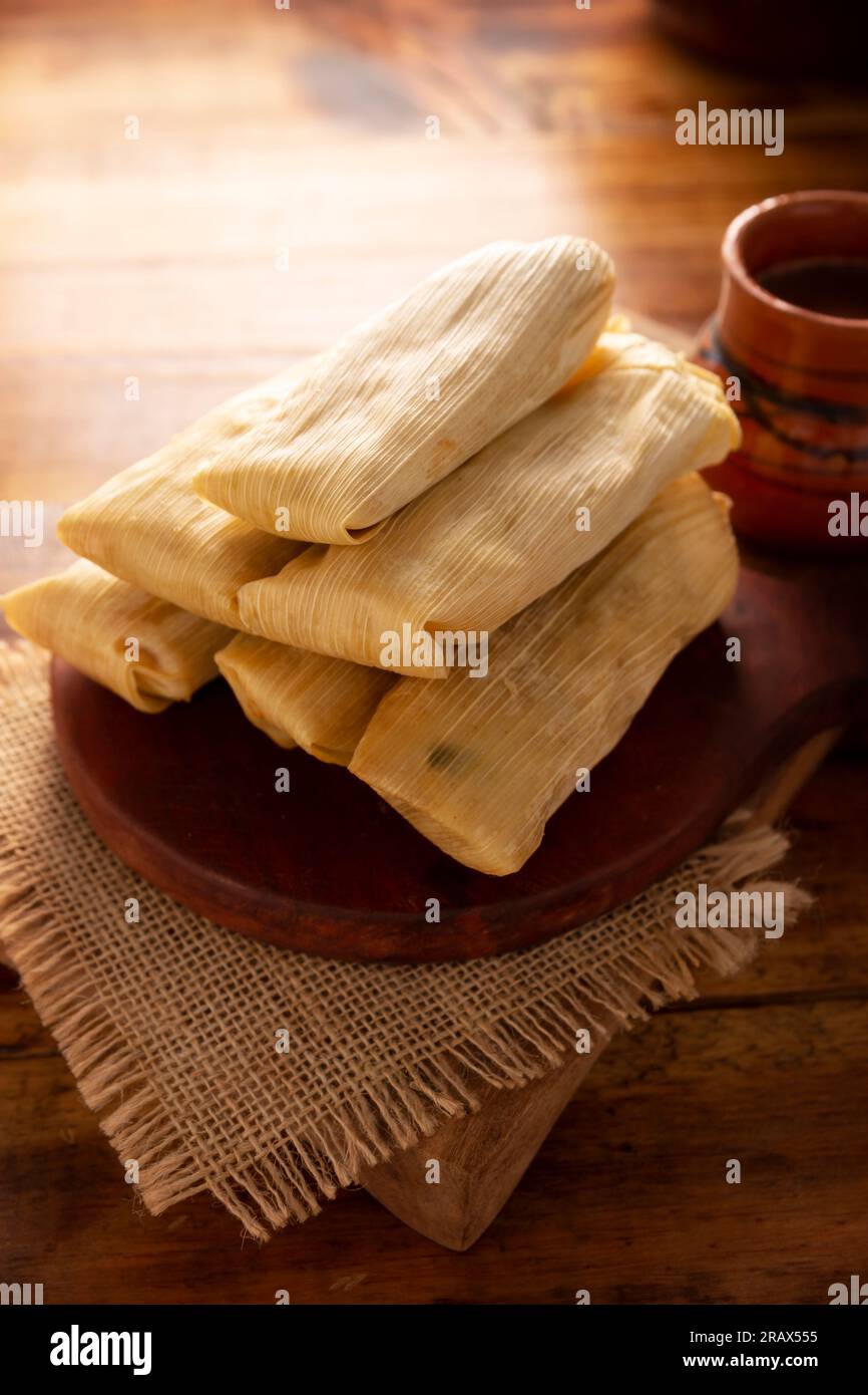 Tamales. Prehispanic dish typical of Mexico and some Latin American ...