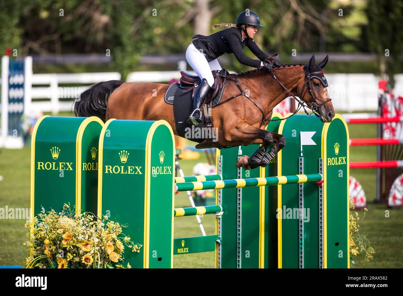 Jacqueline Steffens-Daly of Canada competes in the Rolex Pan American ...