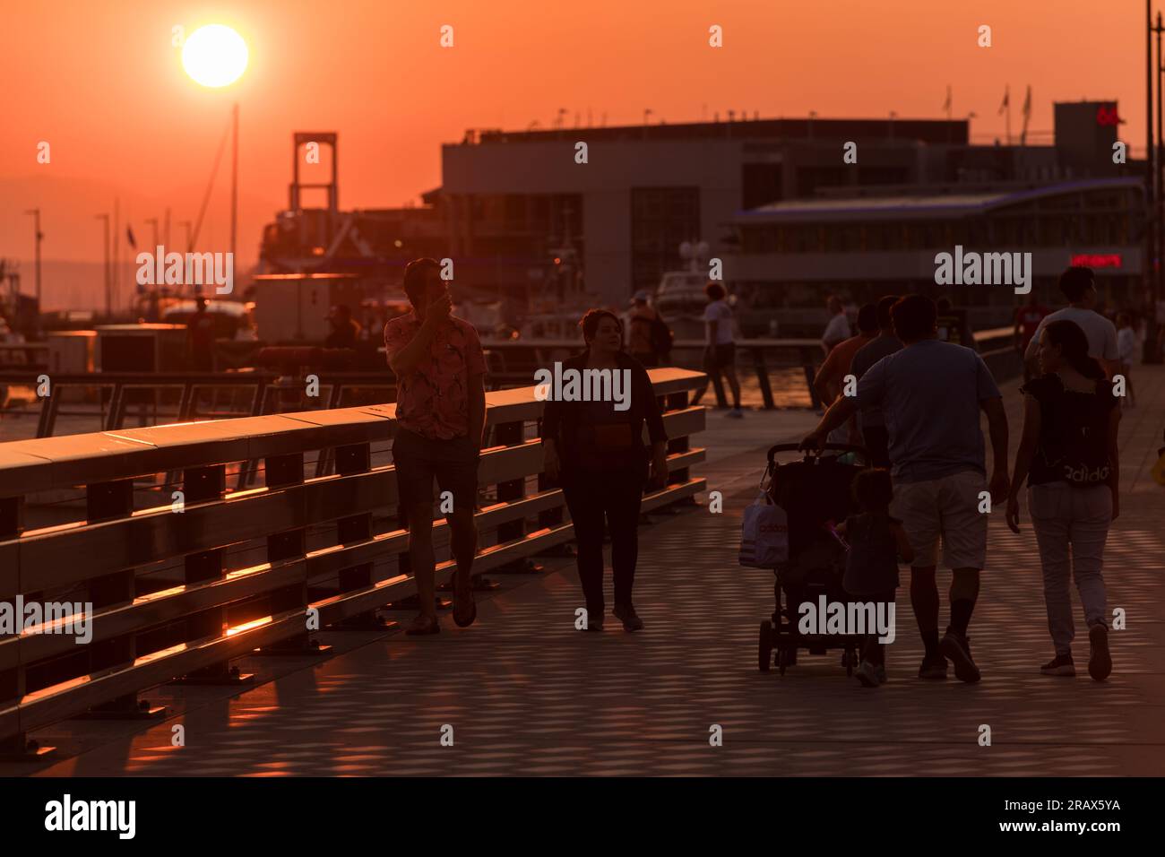 Seattle, USA. 5 Jul, 2023. Wild fire smoke and haze over Seattle with ...