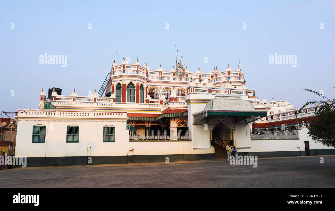 Evening View of Chettinad Palace, built by Rajah Sir Annamalai Chettiad ...