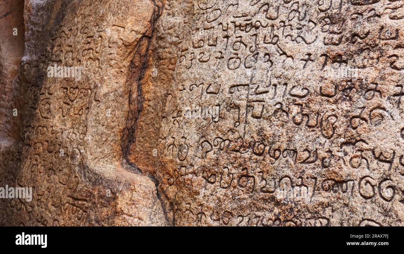 Ancient tamil script hi-res stock photography and images - Alamy