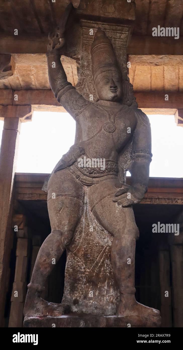 Carved Sculpture of Hindu God on the Arulmigu Kuduminathar Temple ...