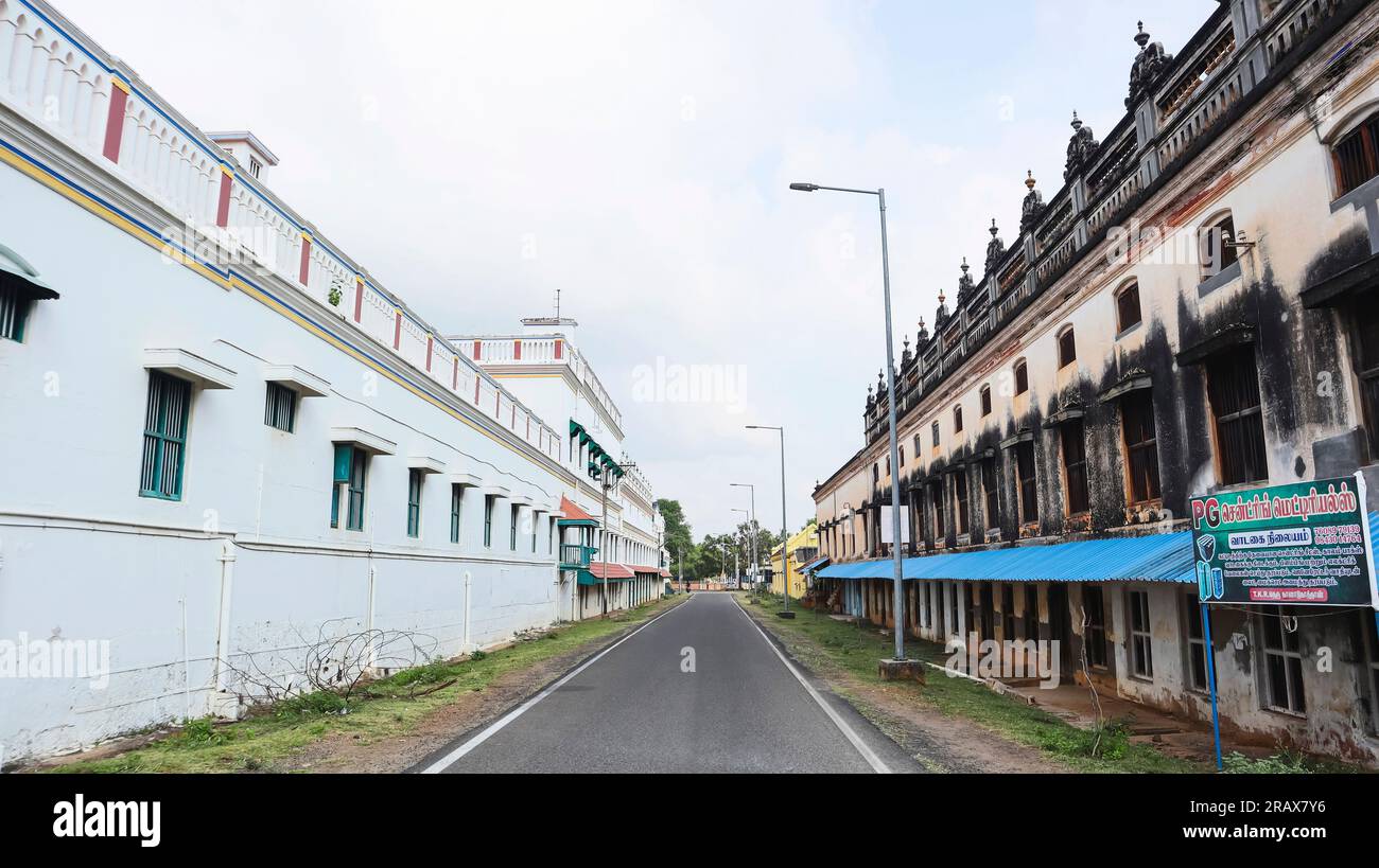 View of Kanadukathan Village, Pudukottai, Tamilnadu, India Stock Photo ...