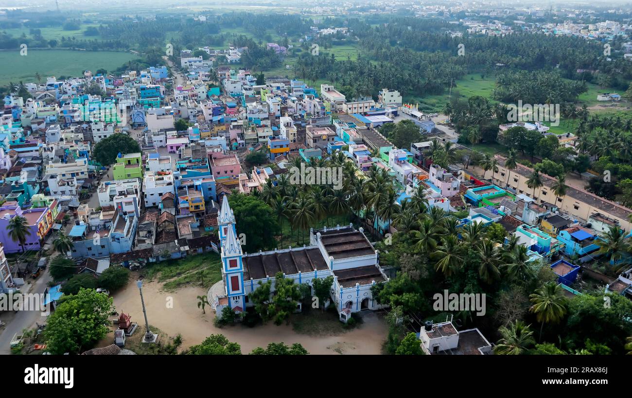 View of Church and Town of Dindigul from fort, Dindigul Fort Tamilnadu ...