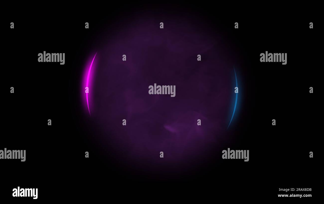 Neon glow smoke sphere color light flare on dark Stock Photo - Alamy