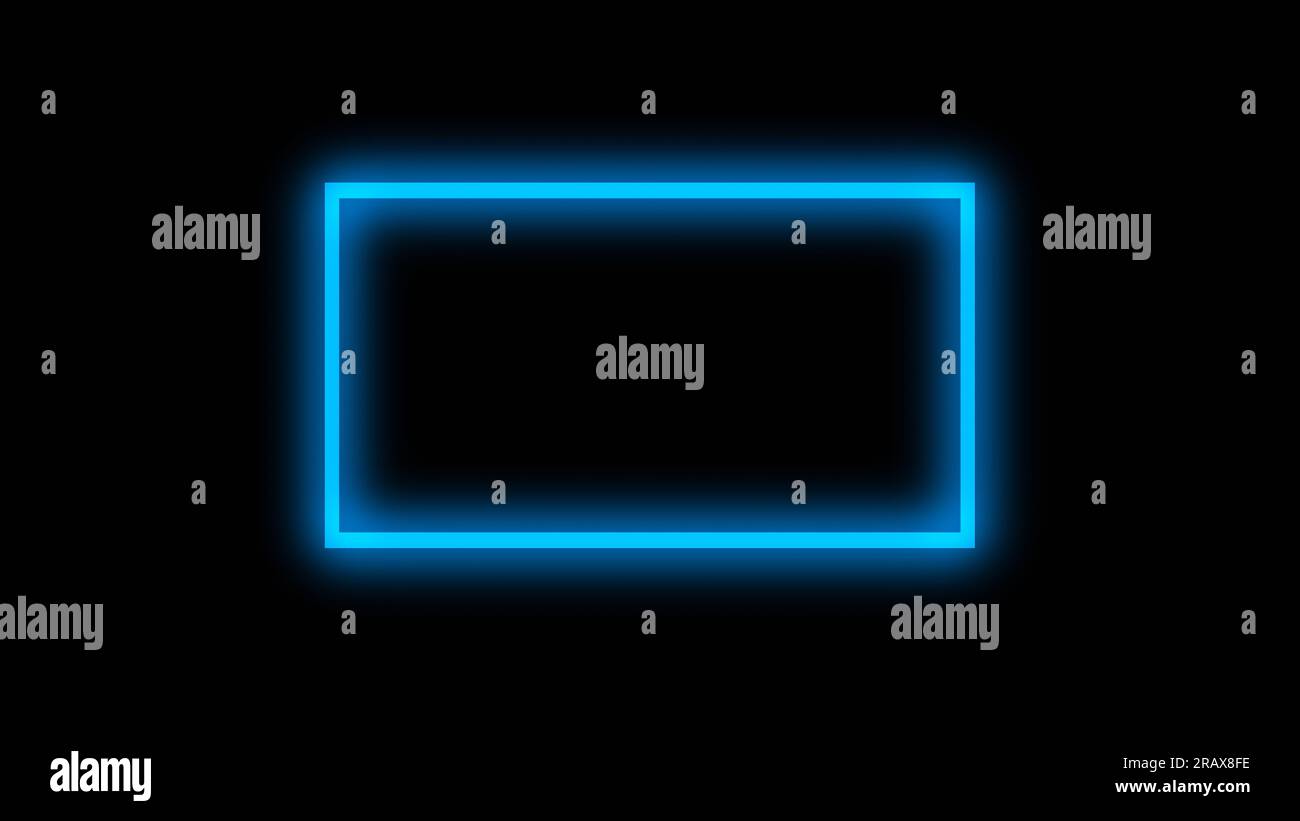 Blur neon frame glowing background light rectangle Stock Photo - Alamy