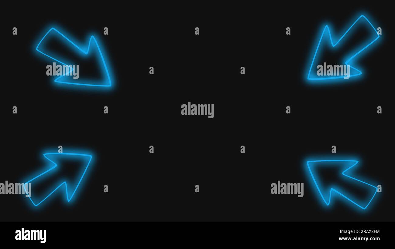 Neon arrows glowing background led light pointing Stock Photo - Alamy