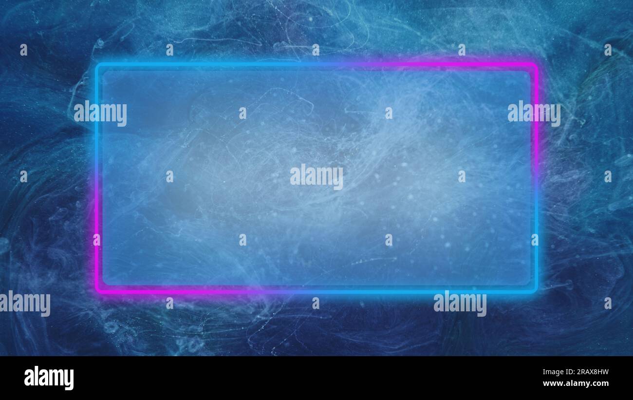 Neon frame glowing vapor color light smoke texture Stock Photo - Alamy