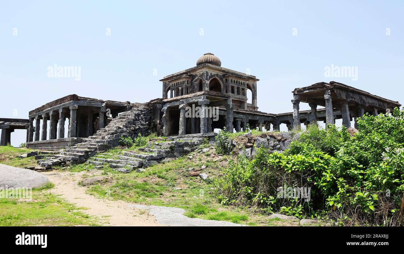13th Century Darbar hall of Gingee Fort or Senji Fort , Gingee, Villupuram, Tamilnadu, India ...