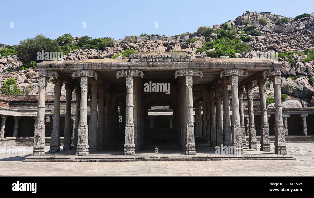 Mandapa of Venkatramana Temple, Gingee Fort, Villupuram, Tamilnadu ...