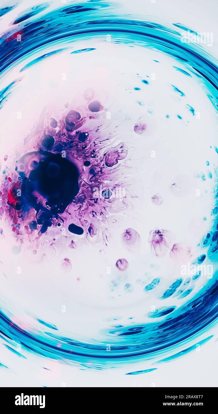 Ink circle paint vortex liquid splash circle frame Stock Photo - Alamy