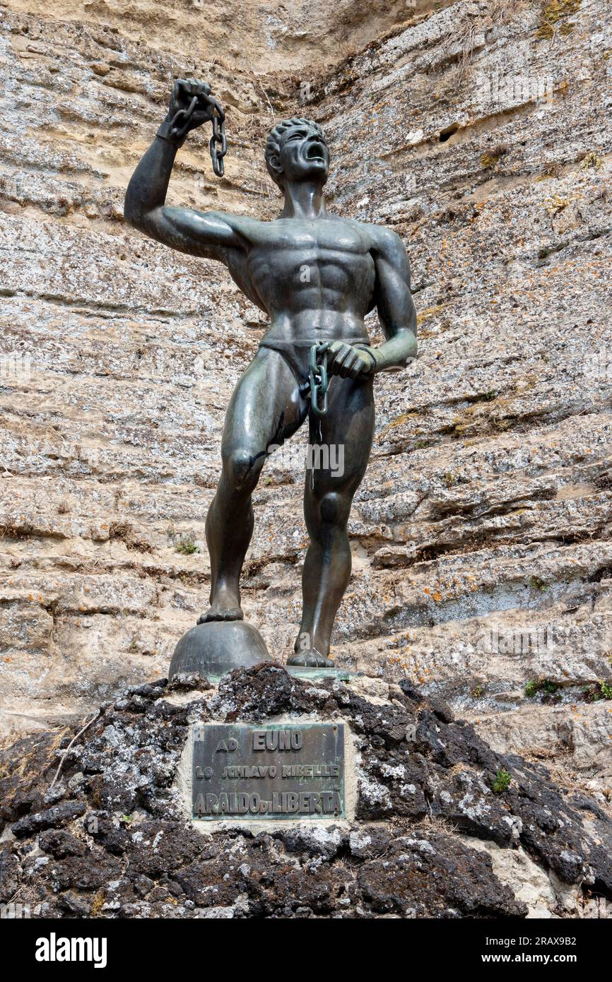 Statue of Euno Eunus, Enna, Sicily, Italy Stock Photo - Alamy
