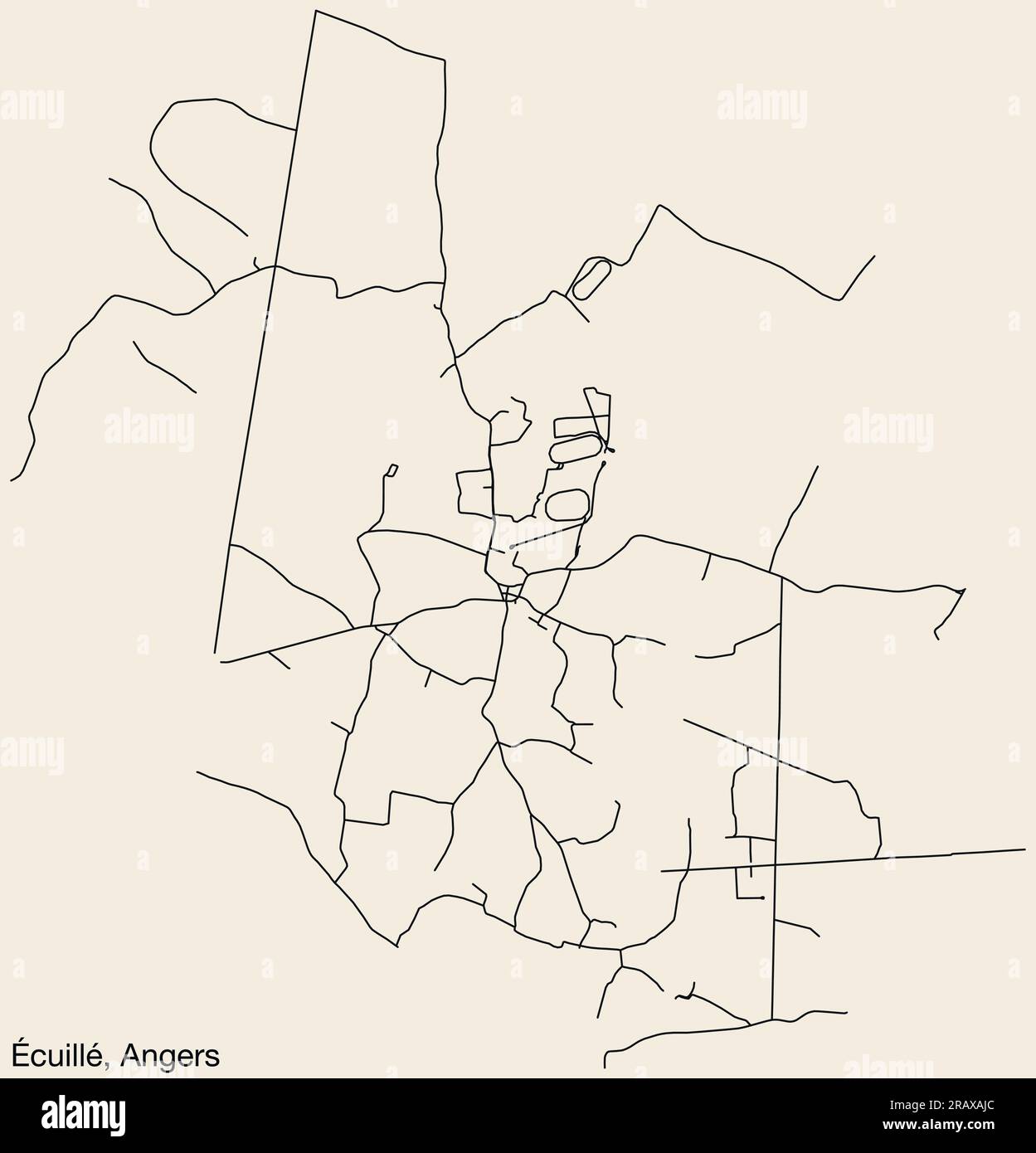 Angers outline map hi-res stock photography and images - Alamy