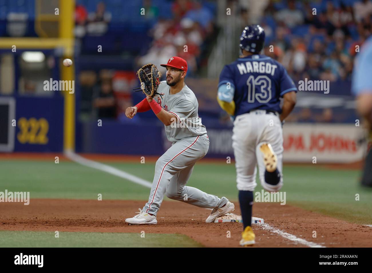 St. Petersburg, FL USA; Philadelphia Phillies first baseman Darick Hall ...