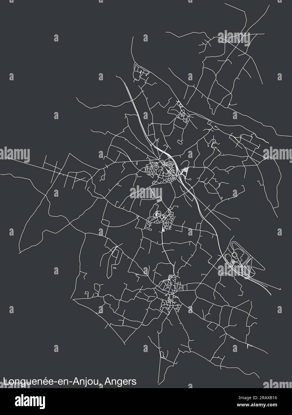 Angers vector outline map hi-res stock photography and images - Alamy
