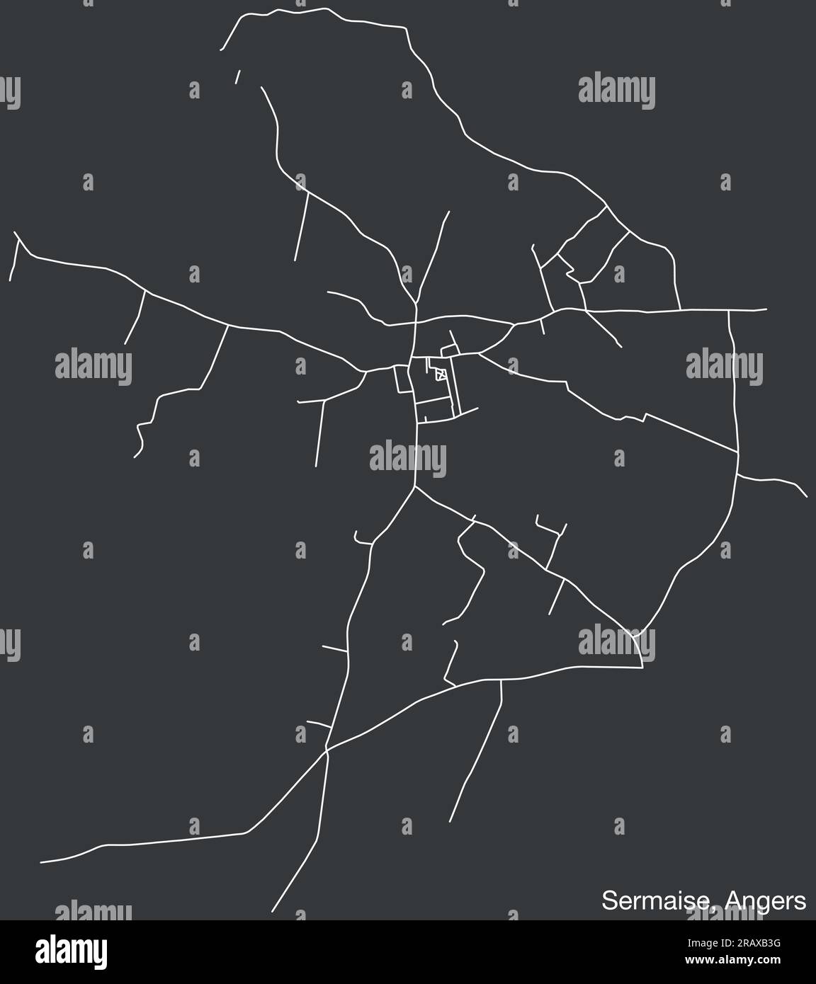 Angers outline map hi-res stock photography and images - Alamy