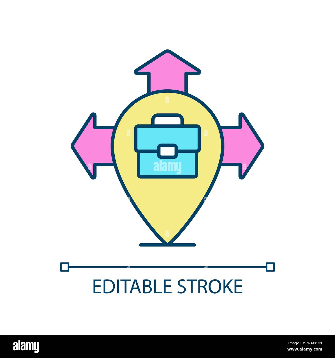 Job relocation RGB color icon Stock Vector Image & Art - Alamy