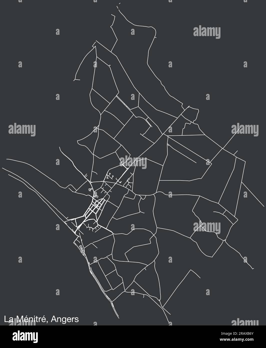 Angers vector outline map hi-res stock photography and images - Alamy