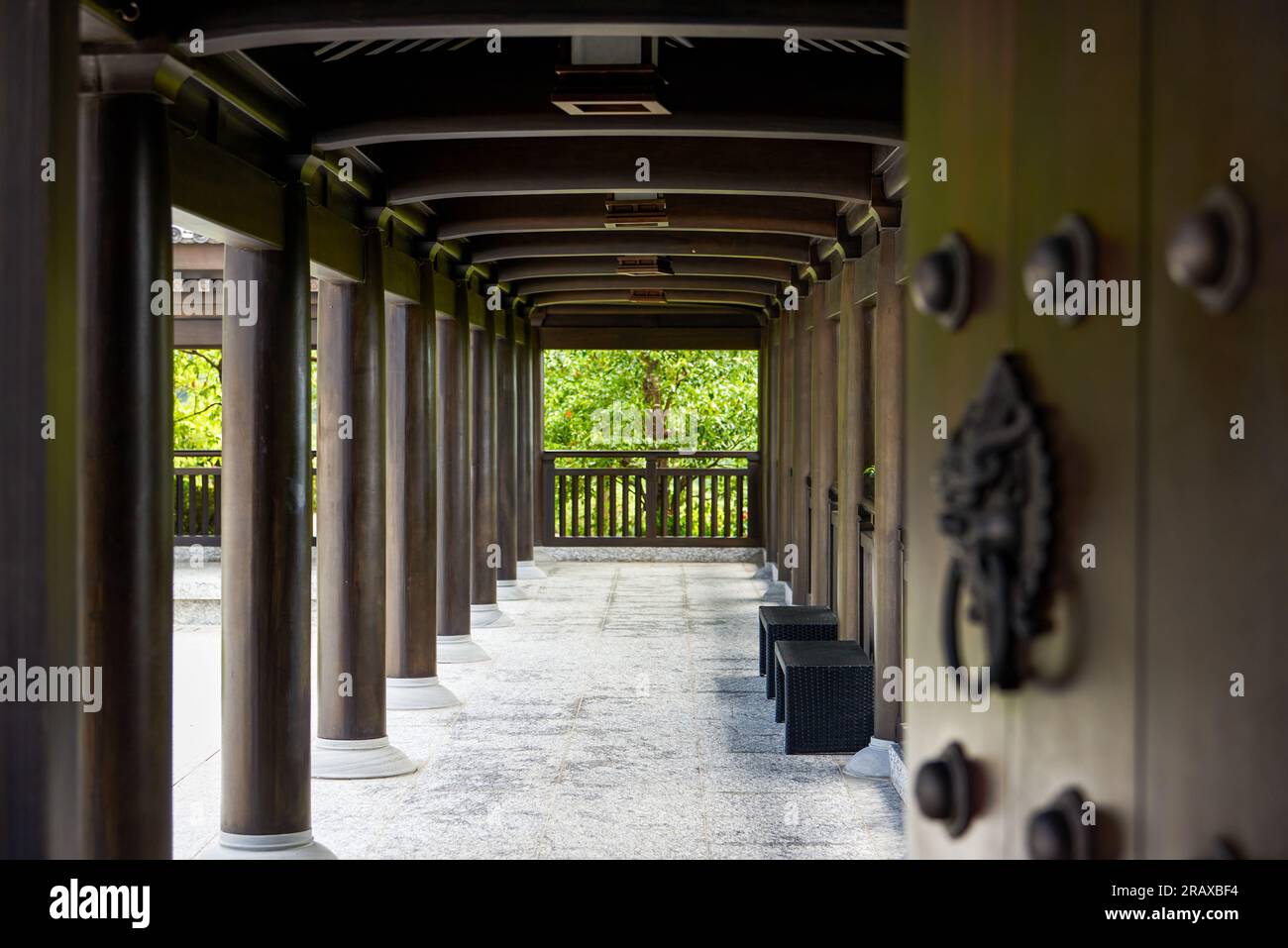 Timber structure Japanese style Tang style architectural temple of Tsz ...
