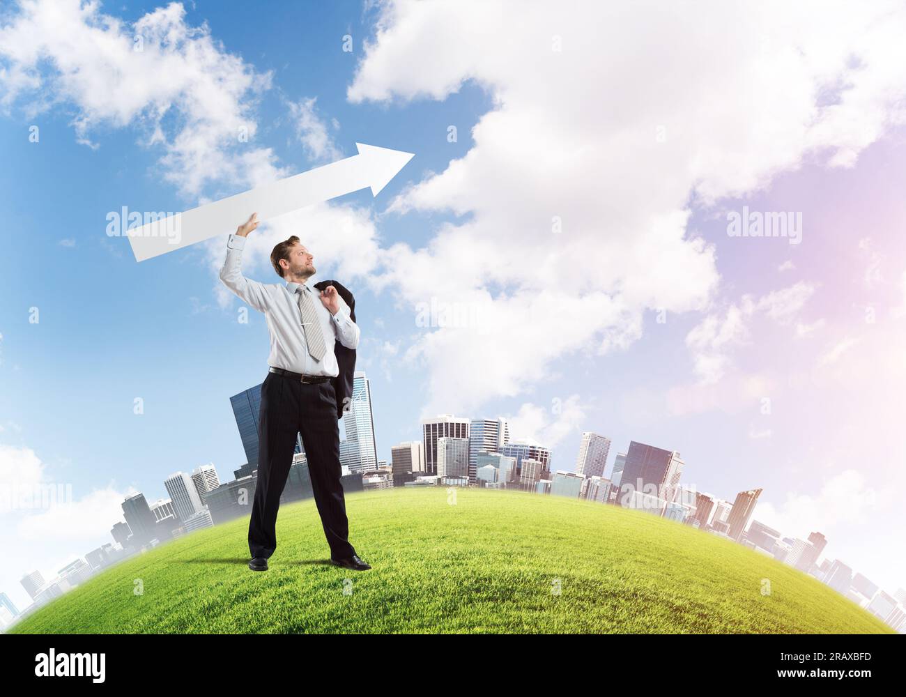 Showing right business direction Stock Photo - Alamy