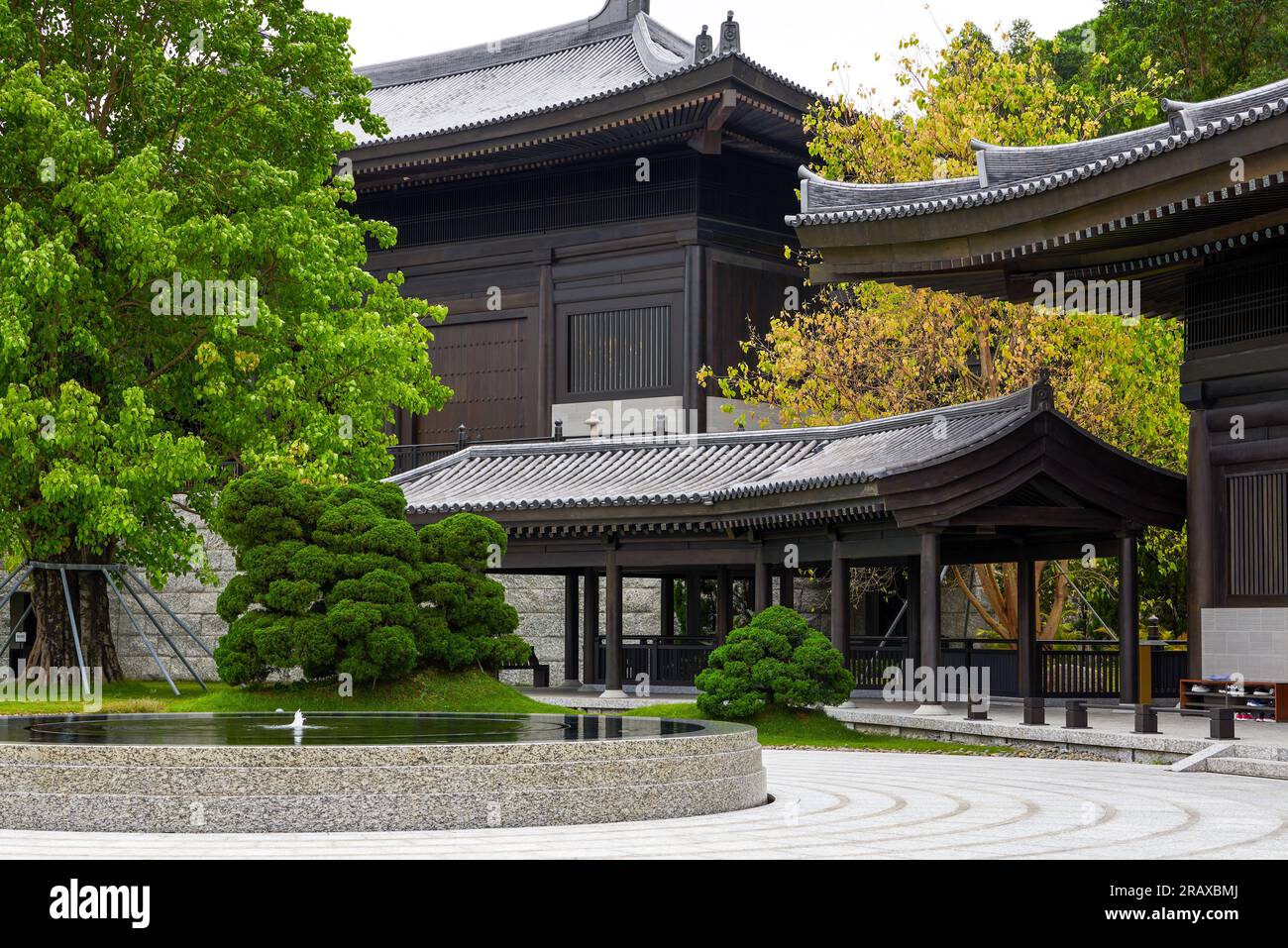 Timber structure Japanese style Tang style architectural temple of Tsz ...