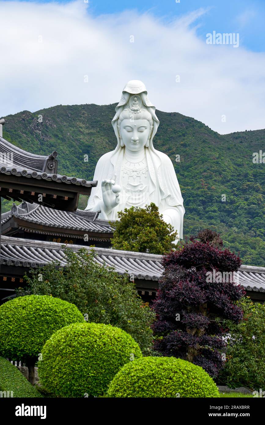 Asia's largest buddhist Guanyin statue at Tsz Shan Monastery in Hong Kong Stock Photo - Alamy