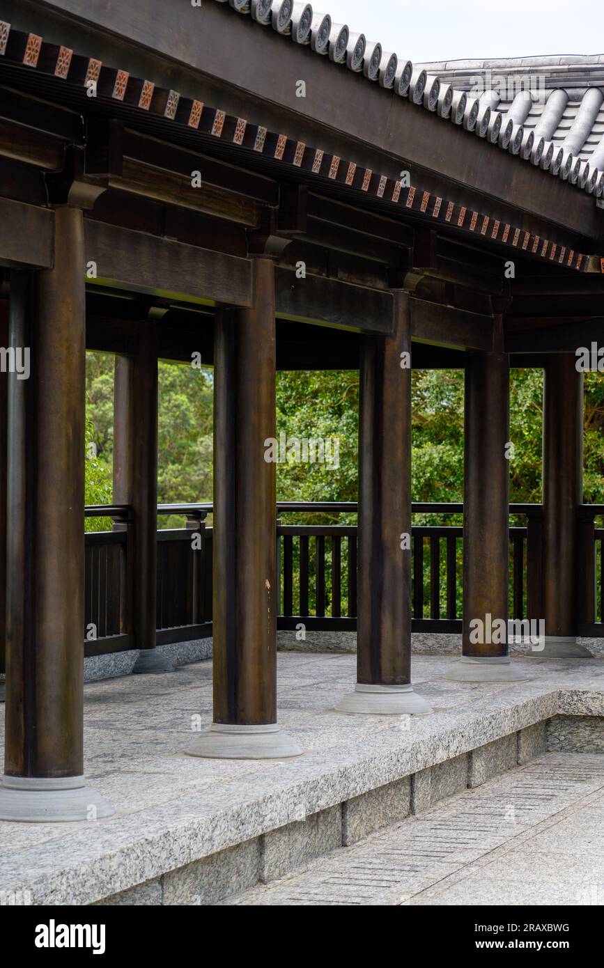 Timber structure Japanese style Tang style architectural temple of Tsz ...
