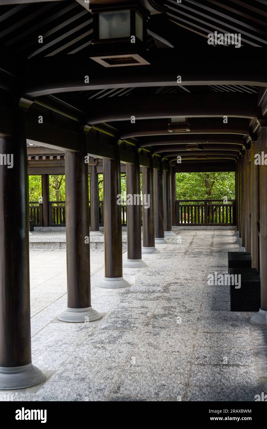 Timber structure Japanese style Tang style architectural temple of Tsz ...