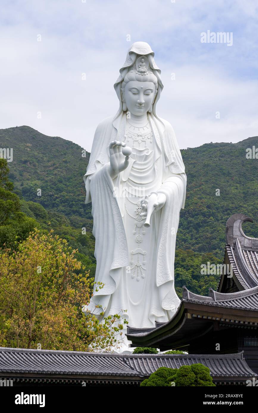 Asia's largest buddhist Guanyin statue at Tsz Shan Monastery in Hong Kong Stock Photo - Alamy
