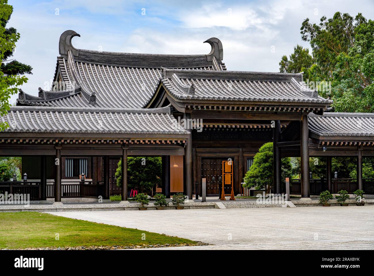 Timber structure Japanese style Tang style architectural temple of Tsz ...