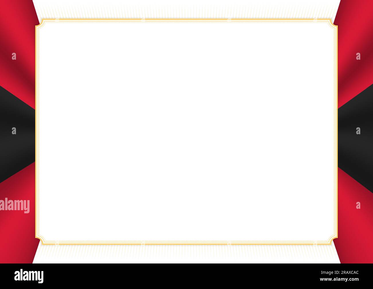 Horizontal Frame And Border With Colors Of Trinidad And Tobago Flag