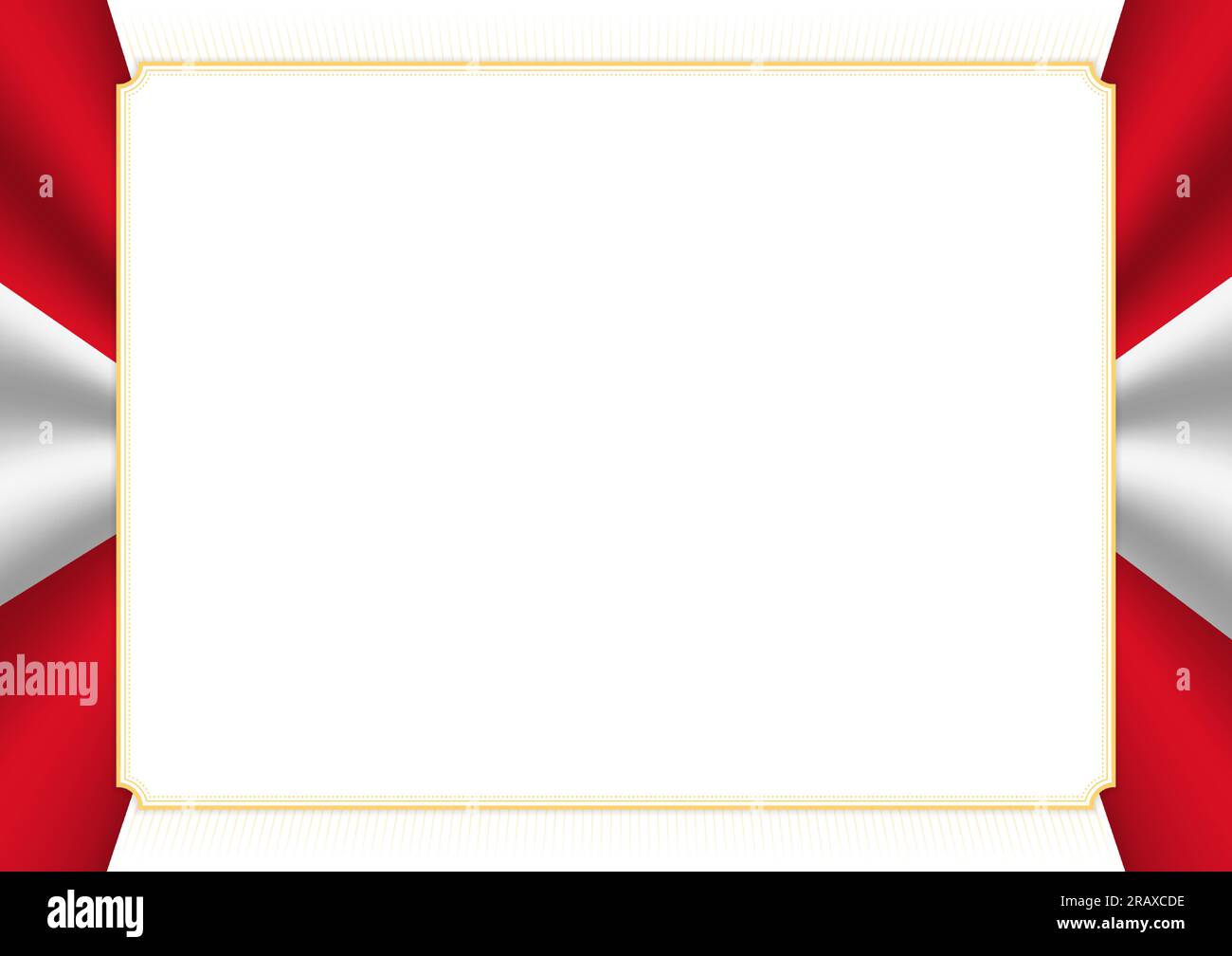 Horizontal frame and border with colors of Peru flag, template elements ...