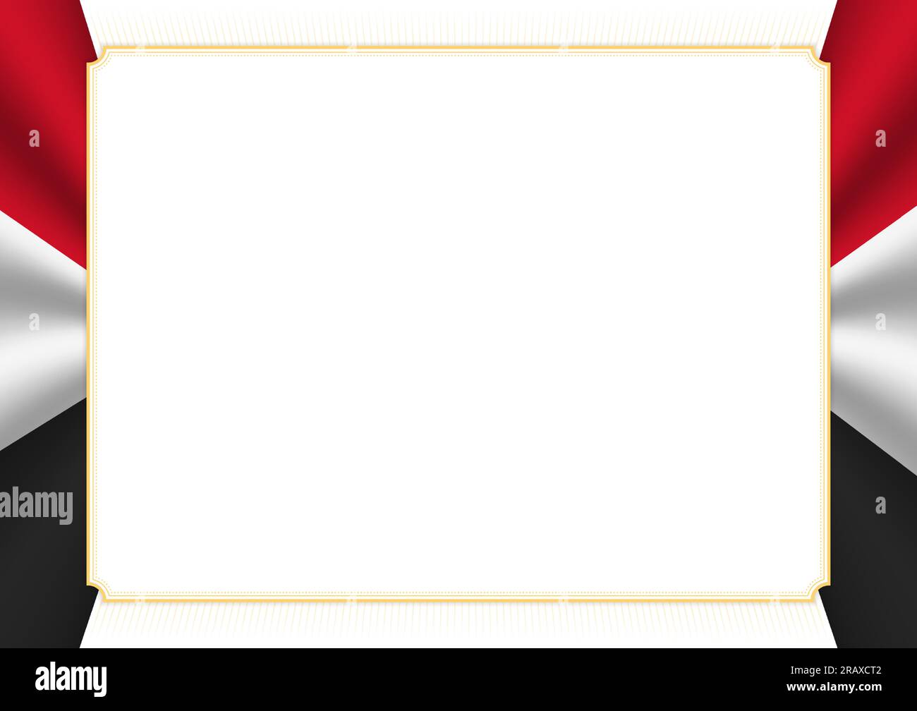 Horizontal frame and border with colors of Iraq flag, template elements ...