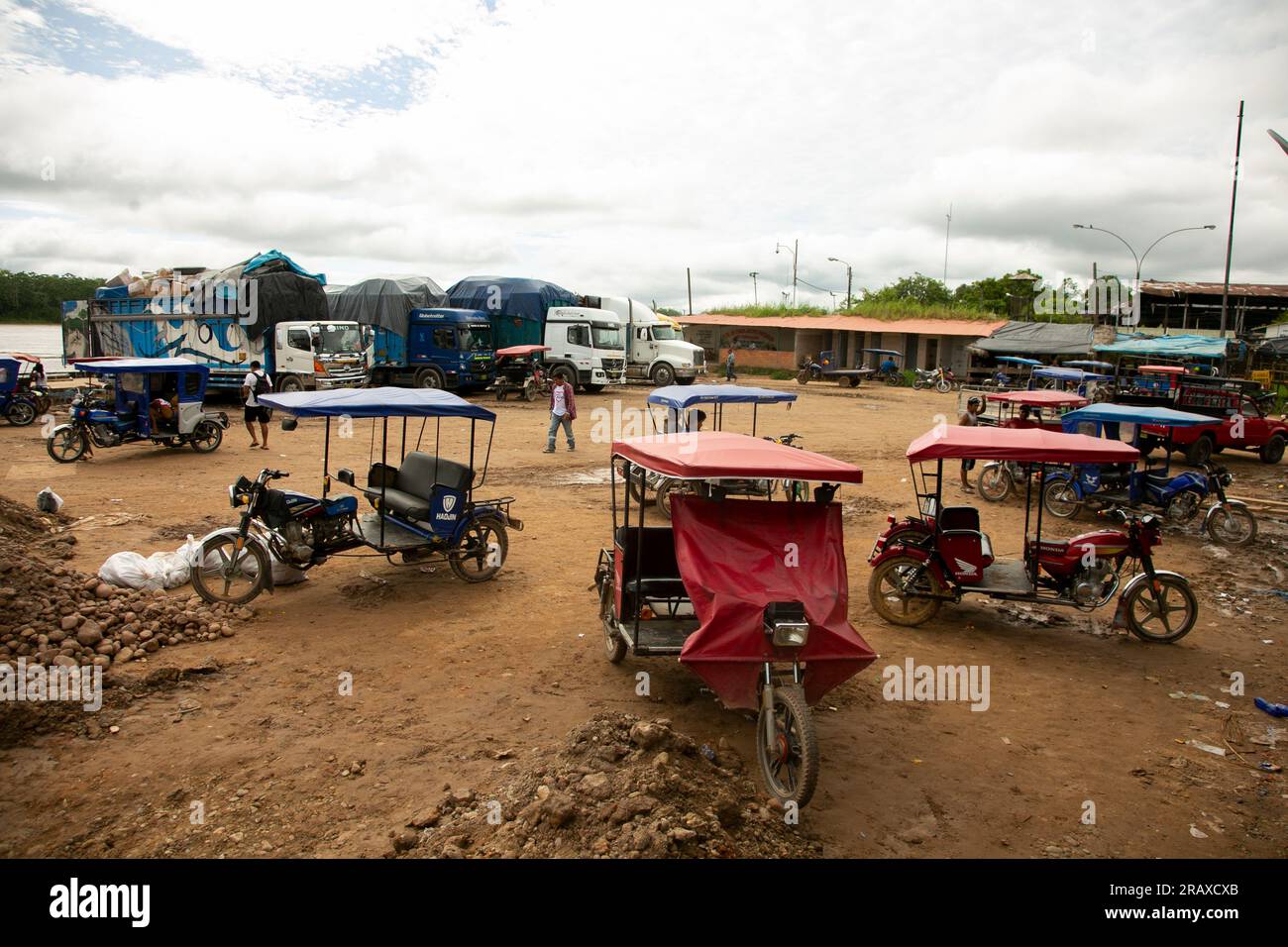 Yurimaguas, Peru; 1st October 2022: Central port of the city of ...