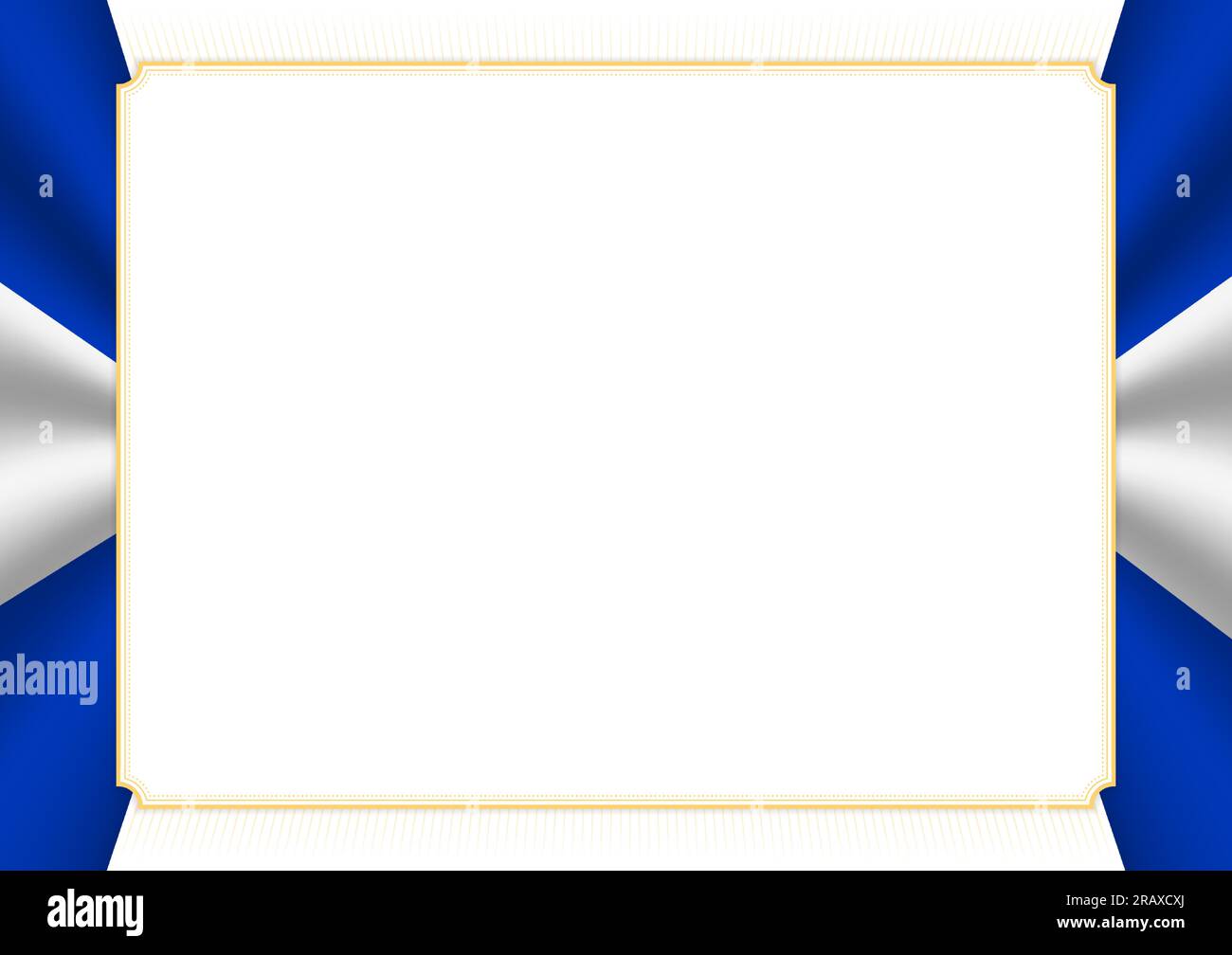 Horizontal frame and border with colors of Israel flag, template ...