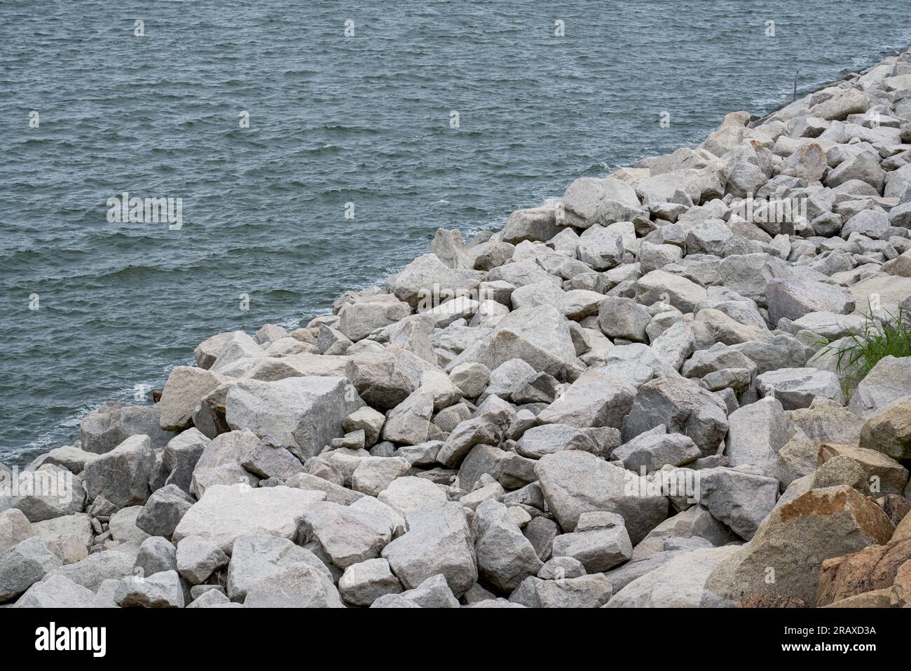 Anti-shock embankment of seaside dams in Hong Kong Stock Photo - Alamy