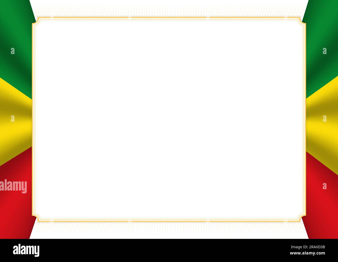 Horizontal frame and border with colors of Ethiopia flag, template ...