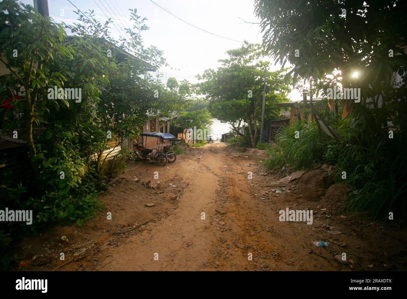 Yurimaguas, Peru; 1st October 2022: Street view from the city of ...