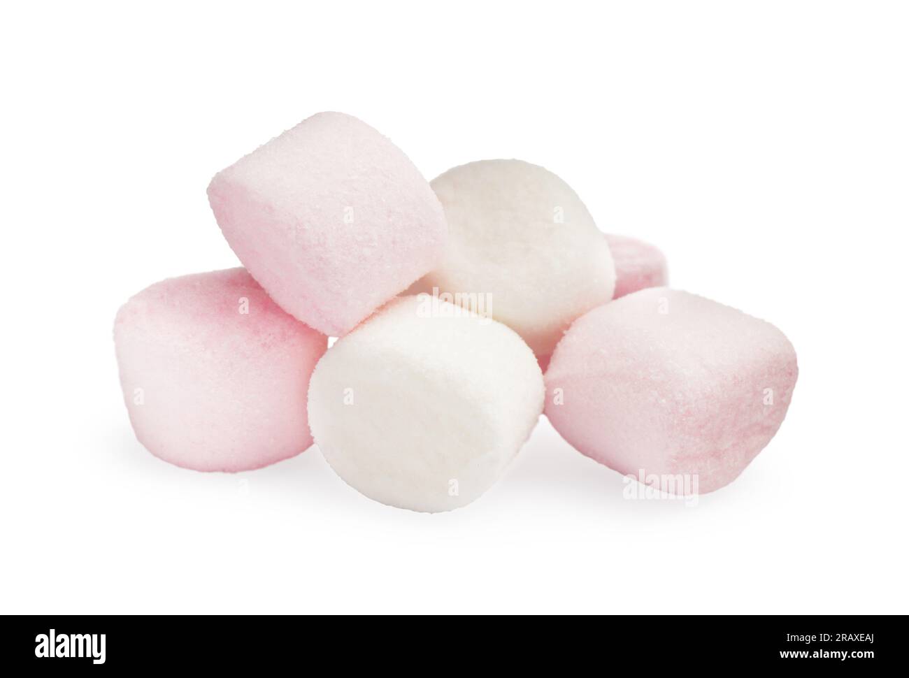 Pile of delicious sweet marshmallows on white background Stock Photo ...